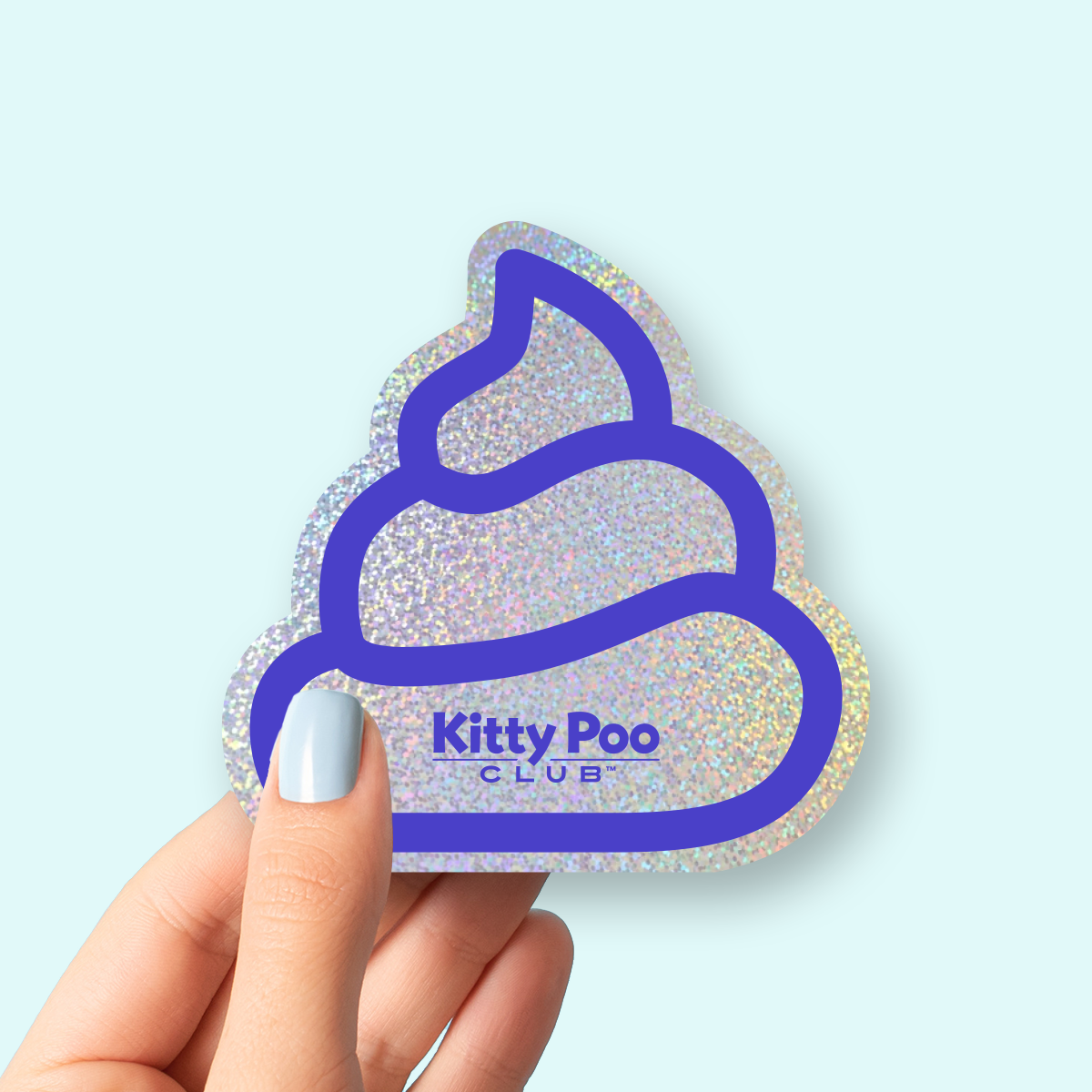 Glitter Poo 3" Holographic Cat Sticker – Kitty Poo Club